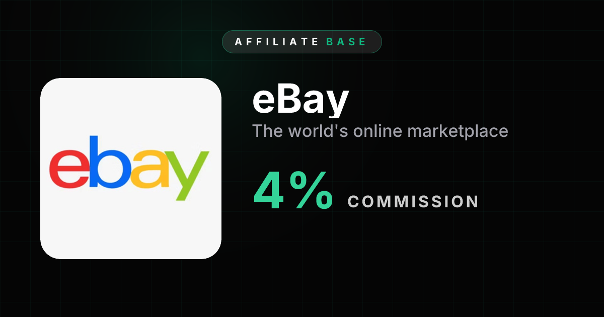 eBay Affiliate Program: Commission Rates & Details